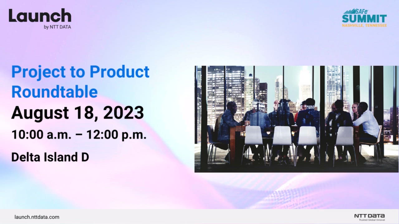 Launch by NTT DATA at 2023 SAFe Summit